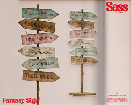 Second Life Marketplace - Sass [Fantasy Sign]